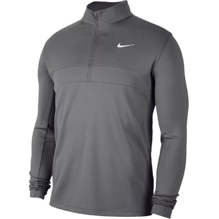Nike Men's Essential Dri-FIT Half-Zip Golf Pullover, Dark Grey/White ...