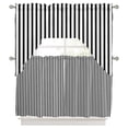 Black Striped Swag Curtains Valance and Tier Set, Modern Stripes ...