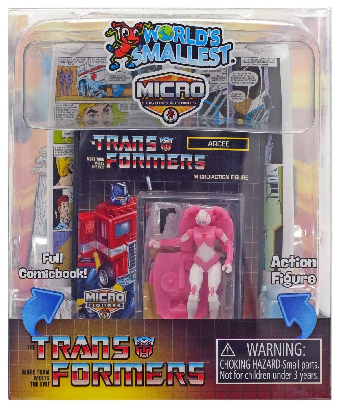 World's Smallest Transformers Arcee Micro Figure & Comic - Walmart.com