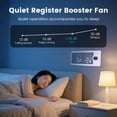 10in Register Booster Fan with 10-Speeds,Quiet Vent Fan with Remote ...