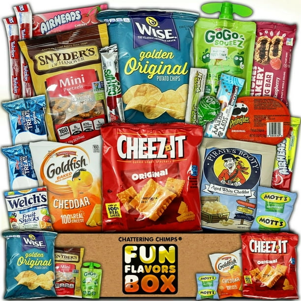Fun Flavors Box Nut Free Diet Healthy Snack Care Package - 20 Snacks ...