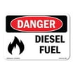 OSHA Notice Sign - Diesel Fuel Engine Off Sign With Symbol | Decal ...