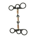 Horse Bit Western Style Leaf Pattern Carbon Steel Copper Ring Jointed ...