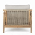 Acacia Wood Patio Club Chair with Rope Woven Arms for Patio Garden ...