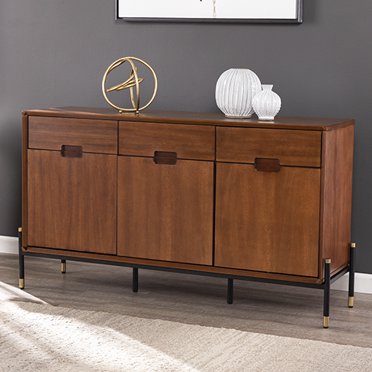 Creative Co-Op MDF & Fir Wood Cabinet with 3 Drawers, Distressed Blue ...