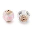 20pc Handmade Indonesia Beads with Alloy Resin and Glass Round with ...
