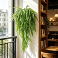1 Piece Artificial Fern Hanging Plant, 69 Mesh Straight Faux Persian ...