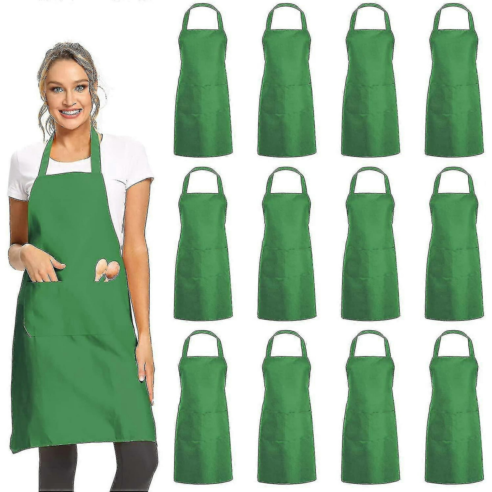 Click here for Linliming 12 Pack Plain Bib Aprons With 2 Pockets... prices