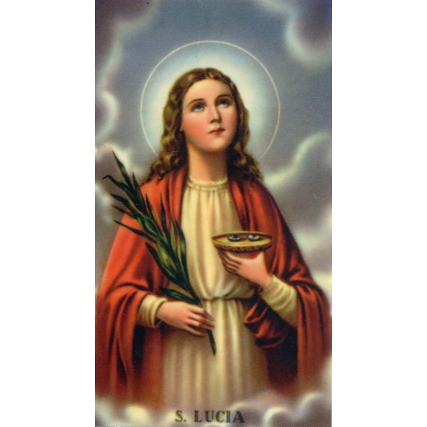 Oracion a Santa Lucia N holy card - laminated - Pack of 25 - Walmart.com