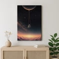 Canvas Print Wall Art Child Floating Above Sunset Clouds Print Surreal ...