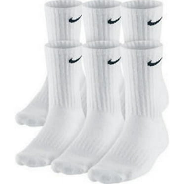 Nike Unisex Dri-Fit Cushioned Crew Training Socks (6 Pair), White, Large, Women - Walmart.com