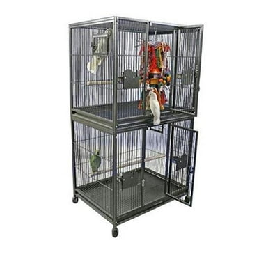 A and E Cage Co. 40"X30" Double Stack Breeder Cage - Black - Walmart.com