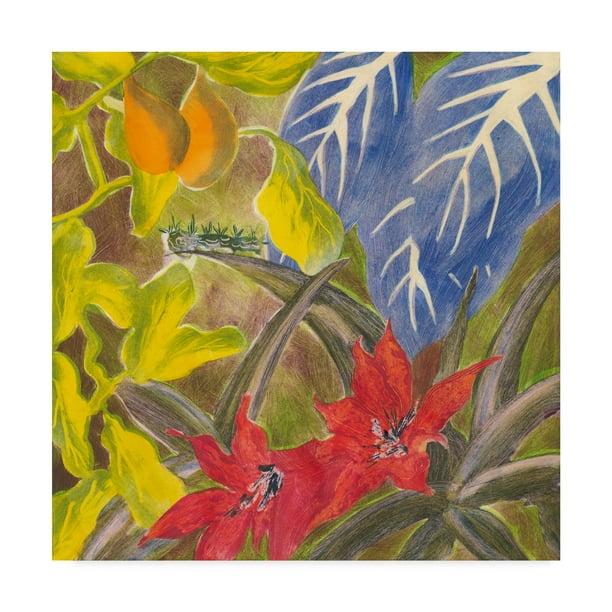 Trademark Fine Art 'Tropical Monotype I' Canvas Art by Carolyn Roth ...