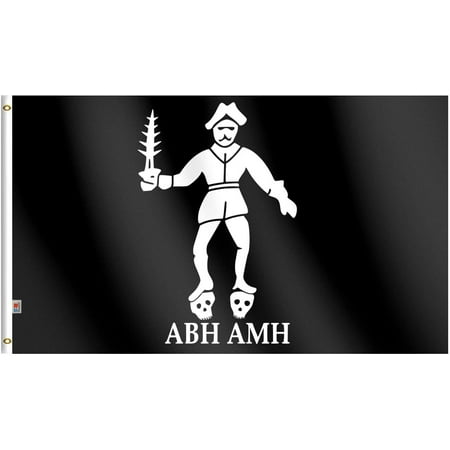 Pirate Bartholomew Roberts' New Flag 3x5 Ft Large, Moderate-Outdoor ...