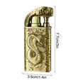 cpengpj Alloy Butane Lighter with Tilt Soft Flame, Adjustable Windproof ...