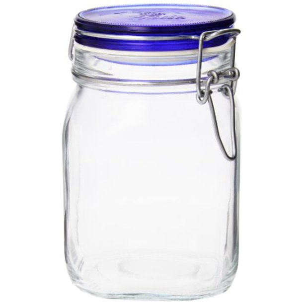 Bormioli Rocco Fido Blue 33.75 Ounce Square Jar, Set of 2 - Walmart.com
