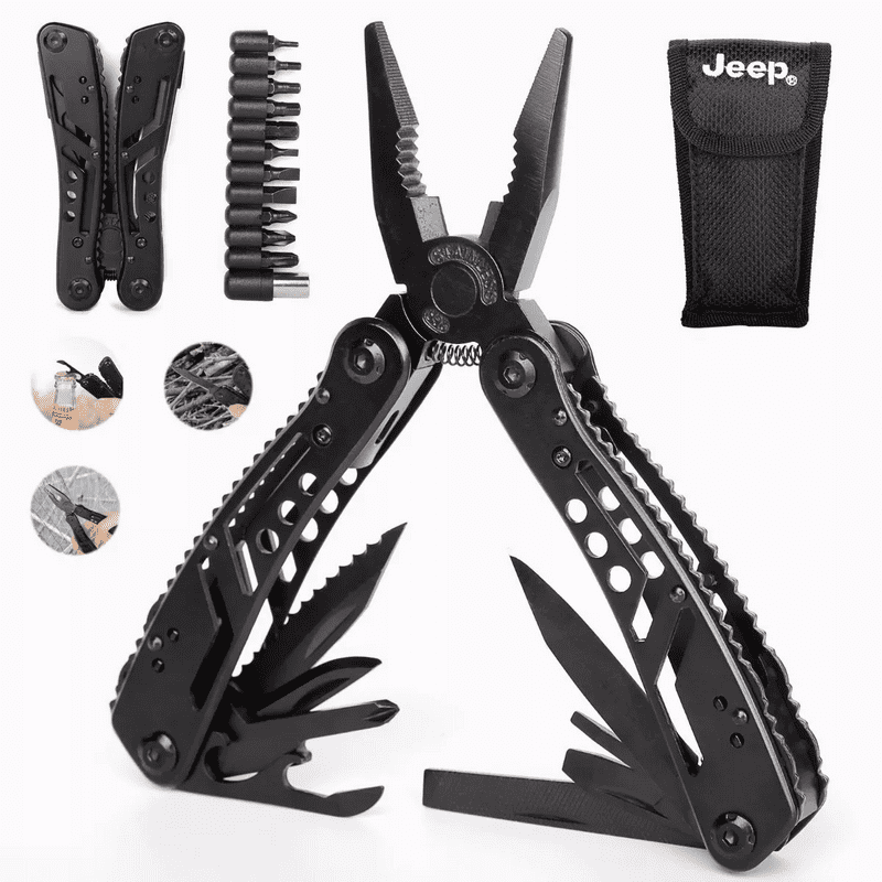 23-in-1 camping multi tool multitool pliers knife set folding pocket ...