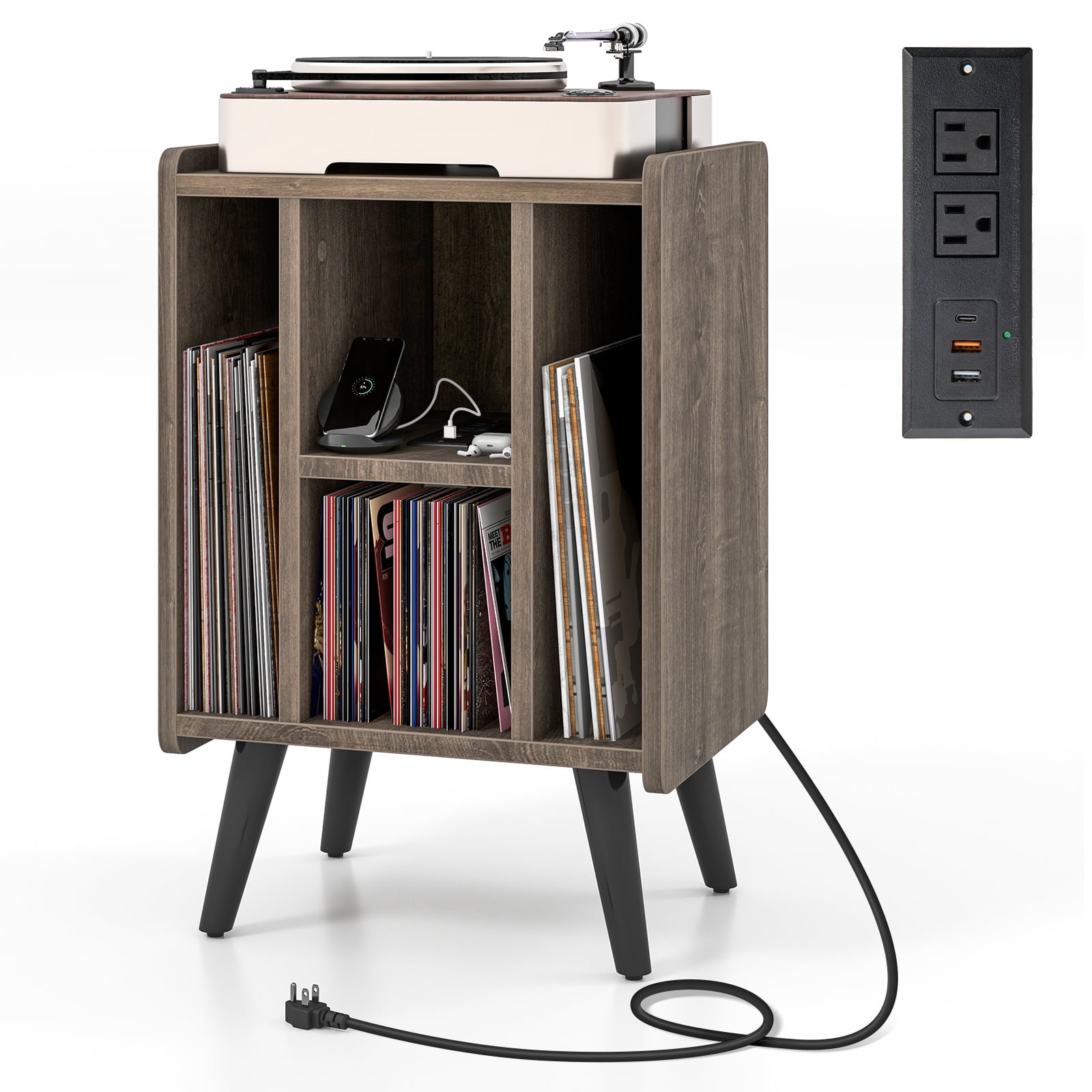 Click here for Patiojoy Record Player Stand W/ Charging Station &... prices