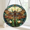 Nature Inspired Dragonfly Round Window Hanging Art2001 - Walmart.com