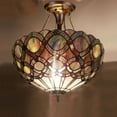 CHLOE Lighting PRISMA 2 Light Semi-flush Ceiling Fixture, 16" Beaded ...