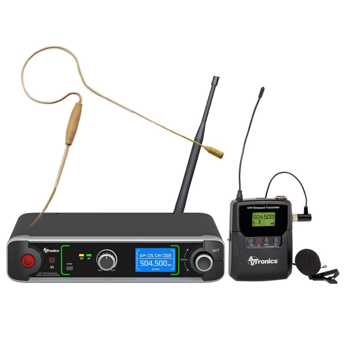 AVTronics Pro 200 Channel UHF Wireless Mic System with Lapel - Walmart.com