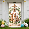 Bunny Themed Easter Banner Cross Design Resurrection Display Floral ...