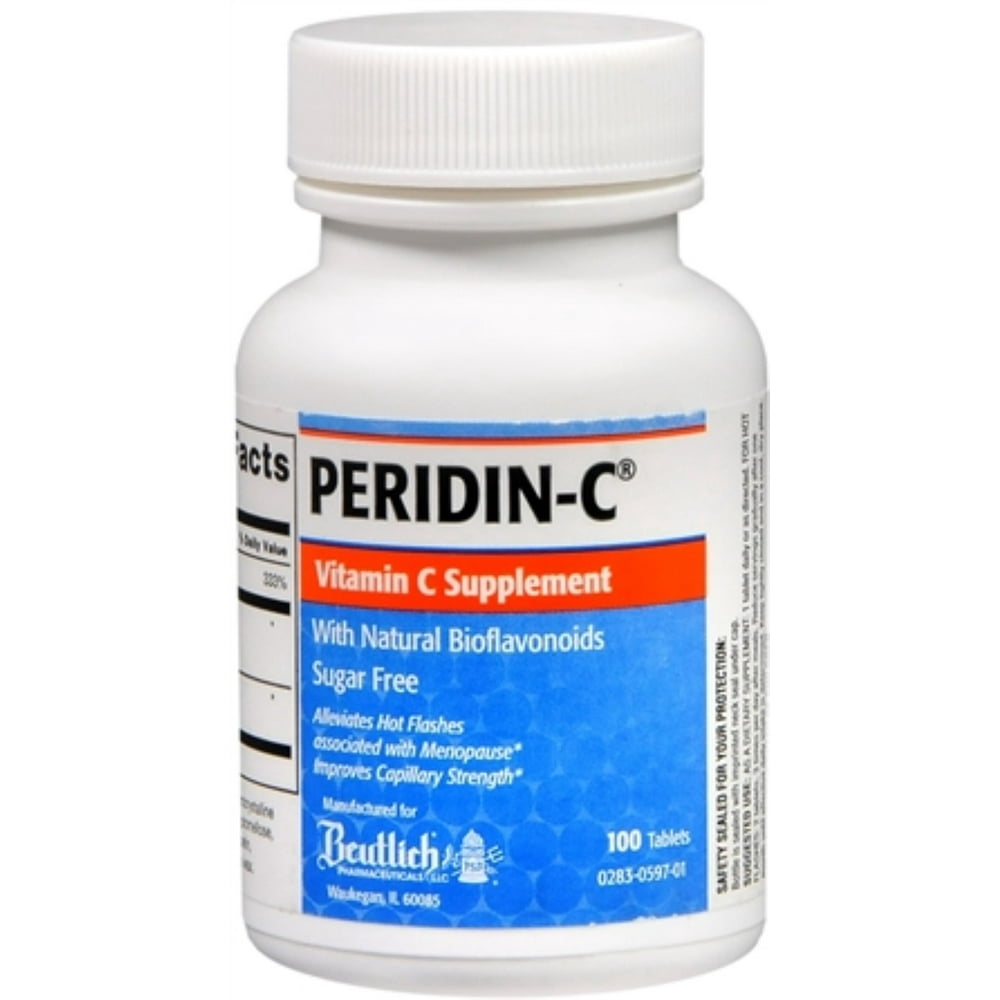 Peridin-C Vitamin C Supplement Tablets, 100 Count - Walmart.com ...