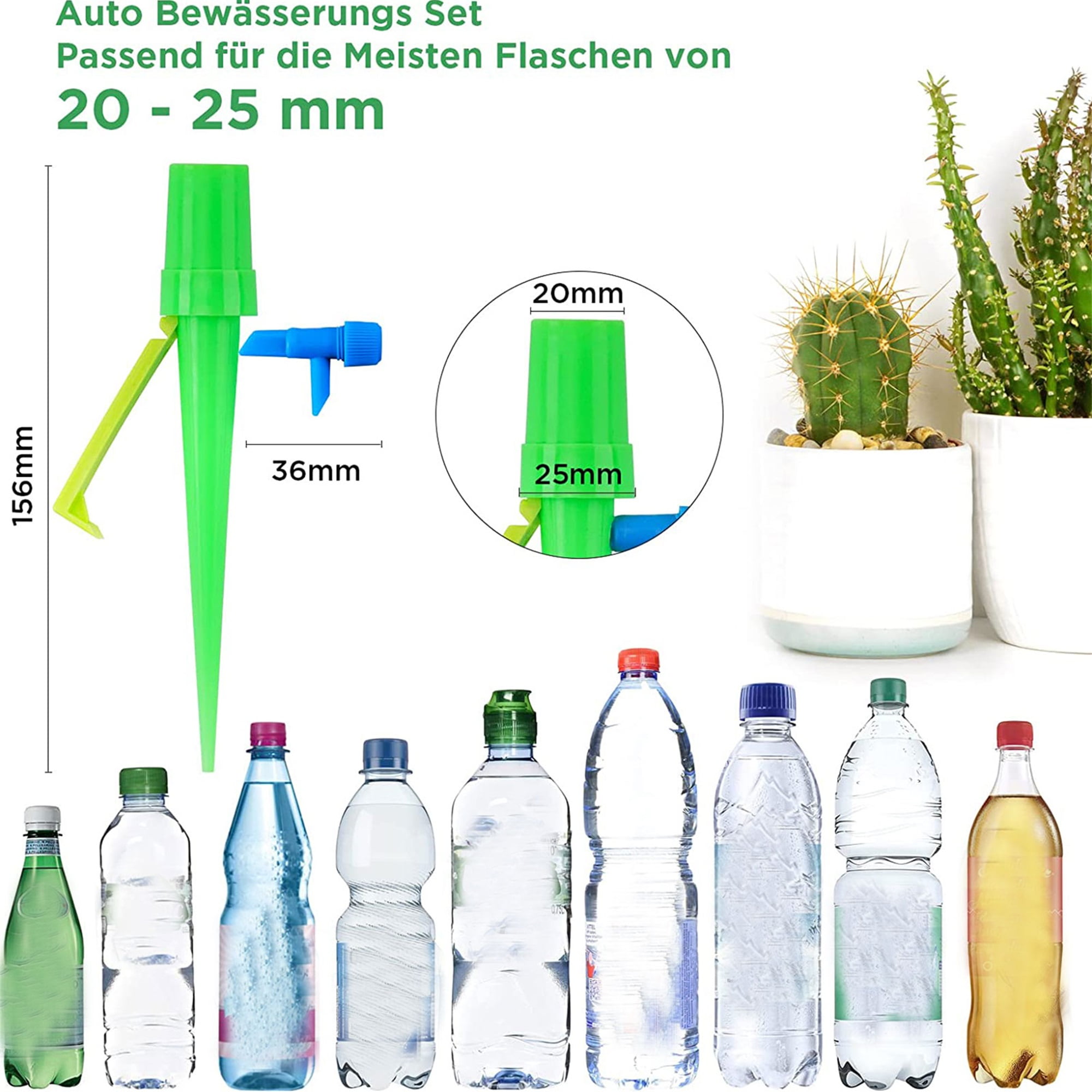 Buy Self Watering Spikes, Adjustable Water Volume Control Valve Switch ...