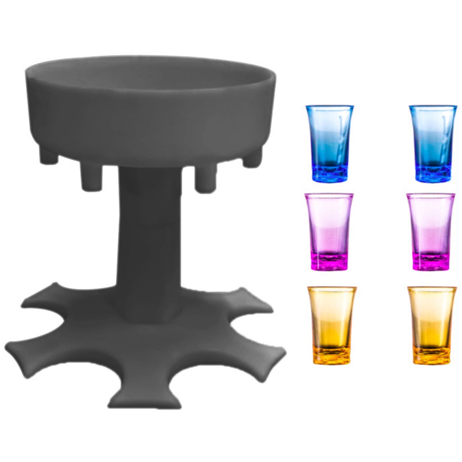 Party rotating wine glass holder 6 points transparent/color beer and ...