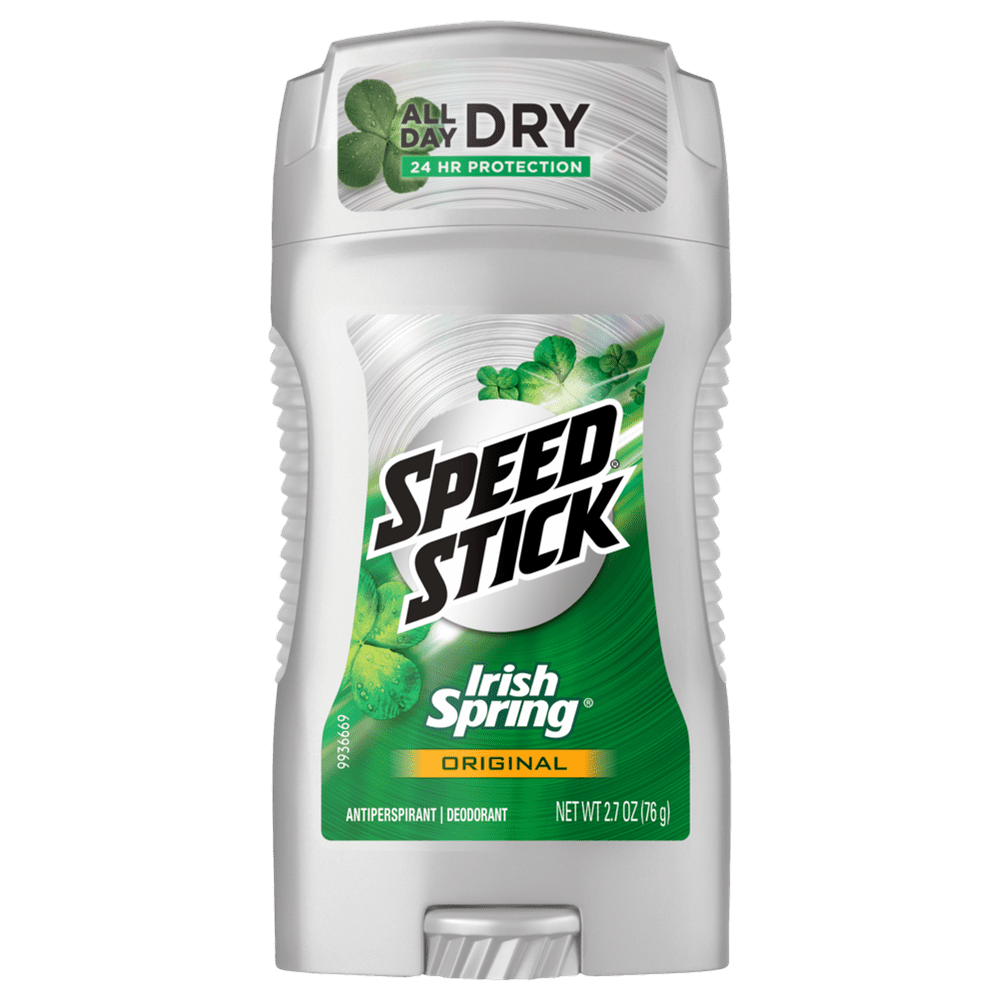 Speed Stick Irish Spring Antiperspirant Deodorant, Original, 2.7 oz ...