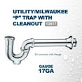 Highcraft 28171 Utility/ Milwaukee P-Trap with Drain Plug for Tubular ...