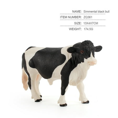 Amyove Simulation Milk Cow Action Figures Realistic Cute Farm Animals ...