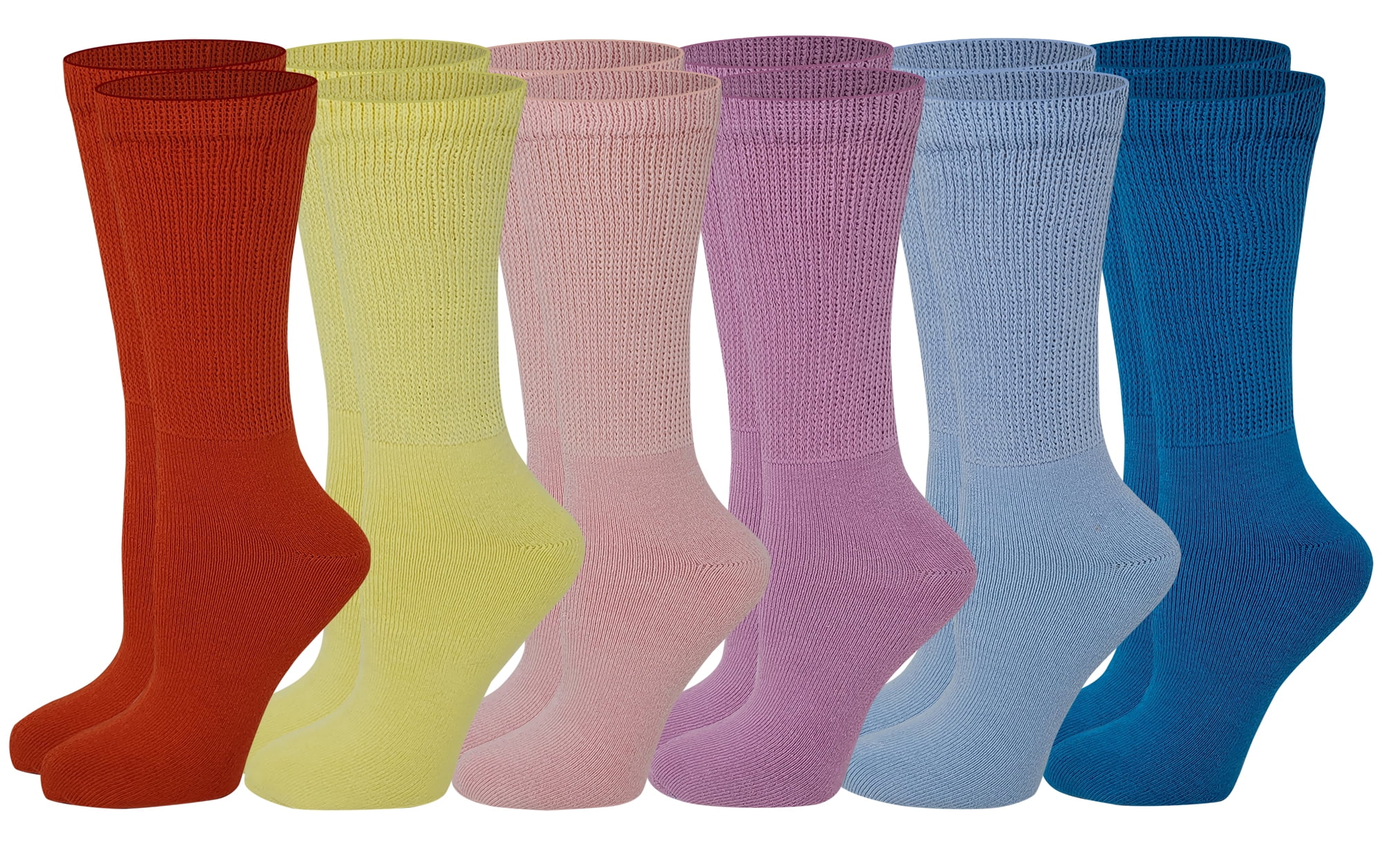 Womens Medi-Socks Diabetes & Circulation 6 Pair Crew Socks 9-11 ...