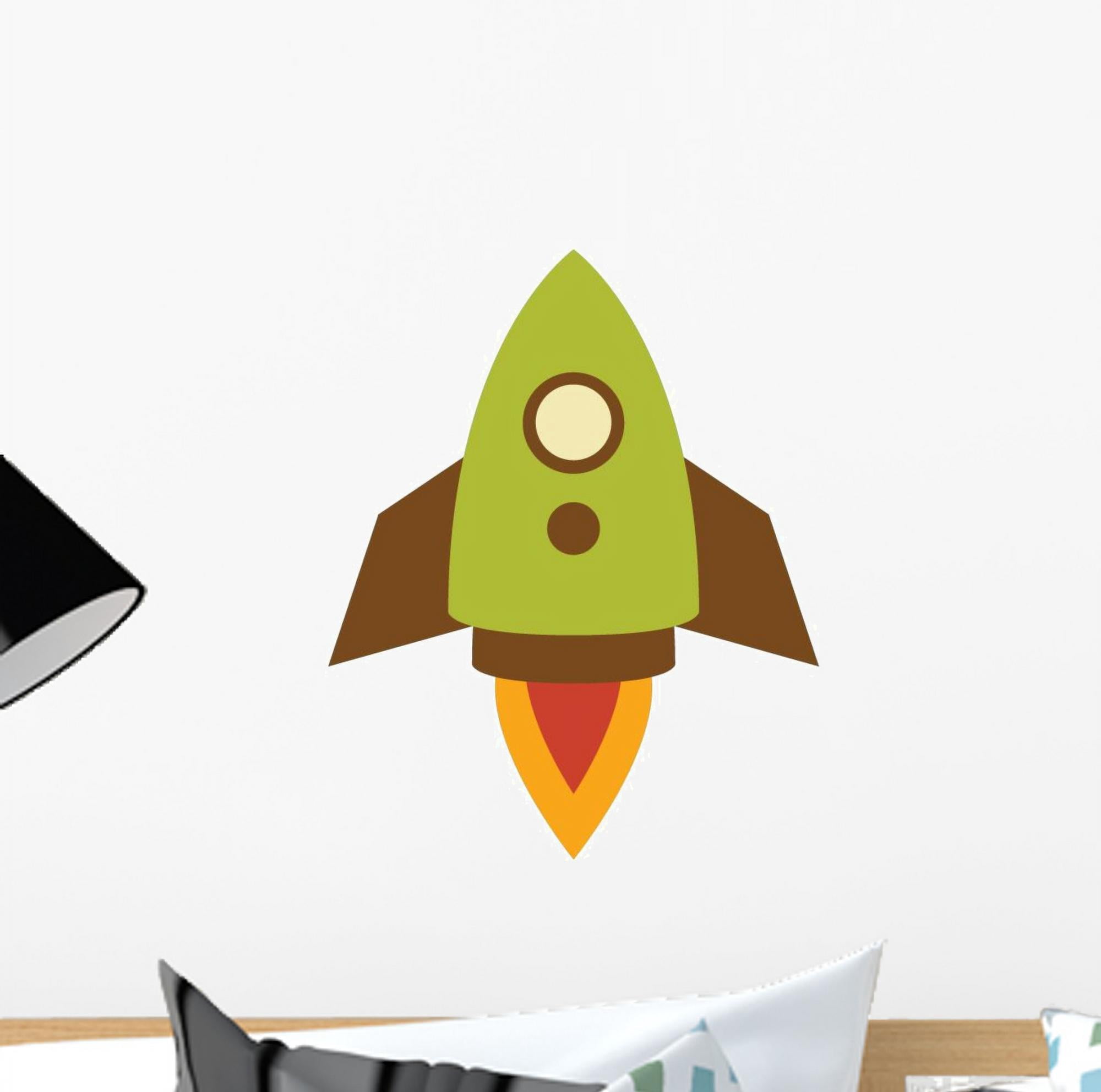 Cute Little Rocket Wall Decal Sticker by Wallmonkeys Vinyl Peel & Stick ...