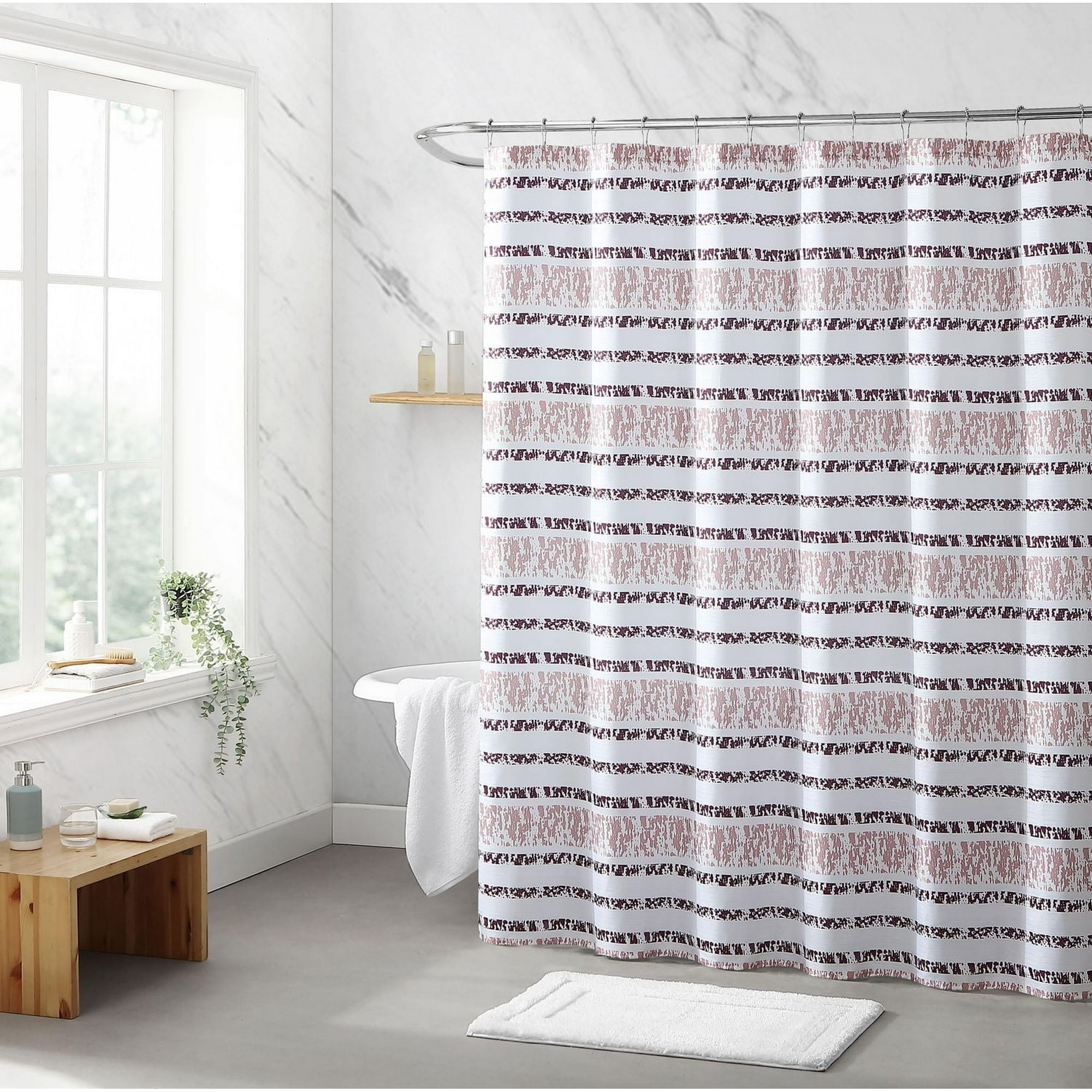 Click here for Swift Home 1pc Stripe Fabric Shower Curtain 70 X 7... prices