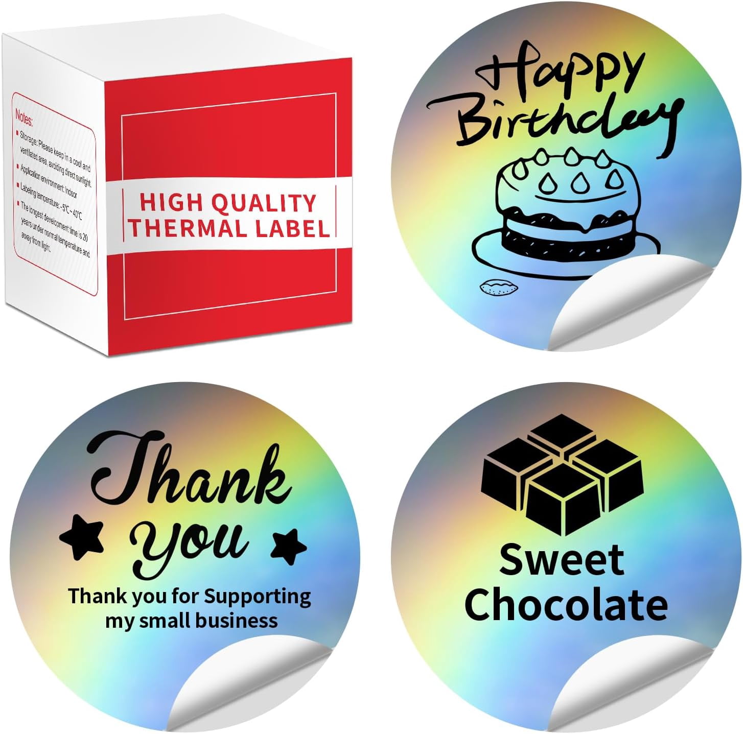 shiyou-Laser Silver Labels, 2" Round Label Paper Sticker for Small ...