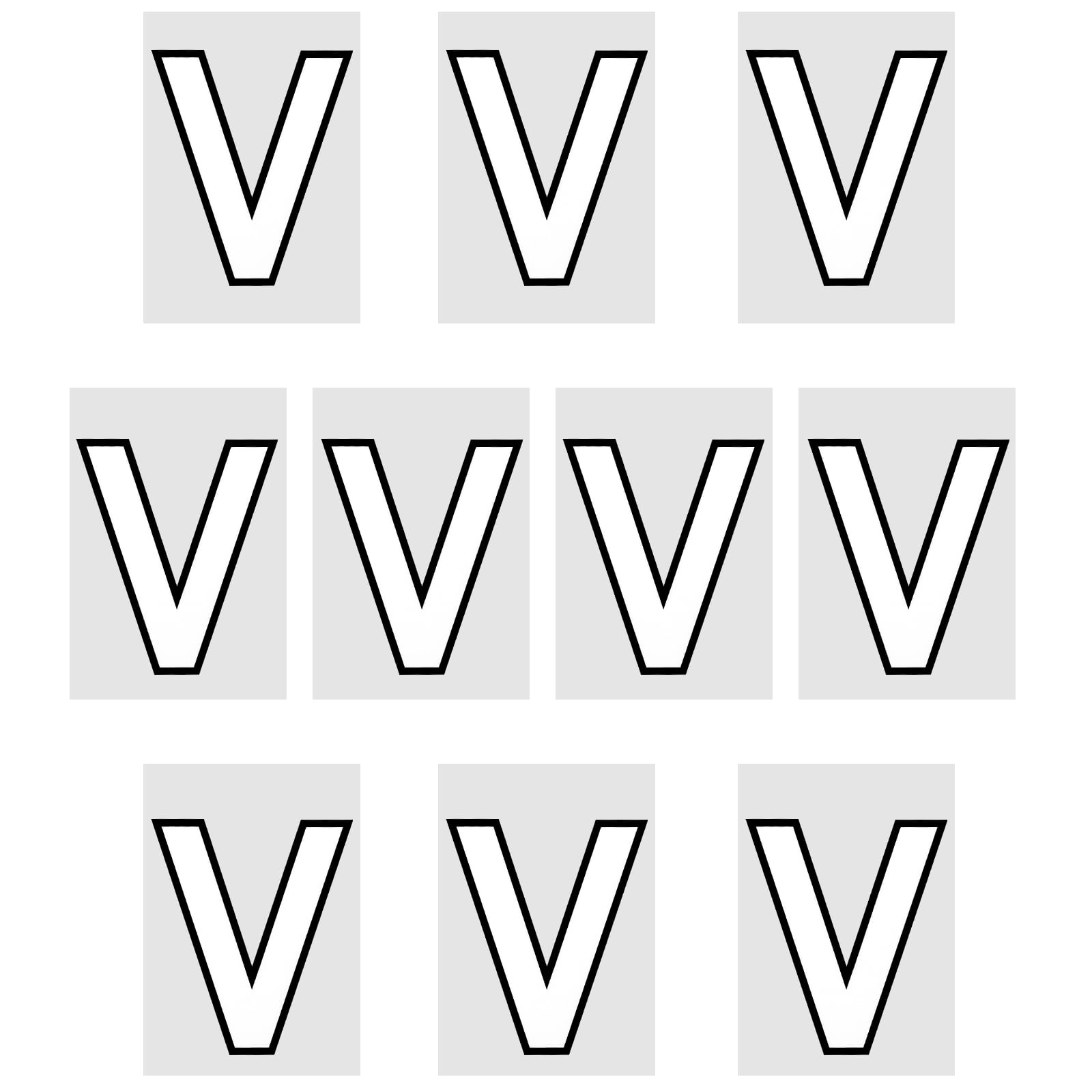 Uxcell Letter V Patches Iron on Heat Transfer Letters 2 Inch White ...