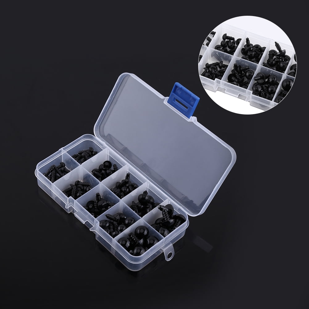 Click here for Fosa 100pcs Black Plastic Toy Eyes For Puppets Dol... prices