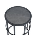 Ceramic Tile Side Table, Outdoor Table with Powder Coated Iron Frame ...