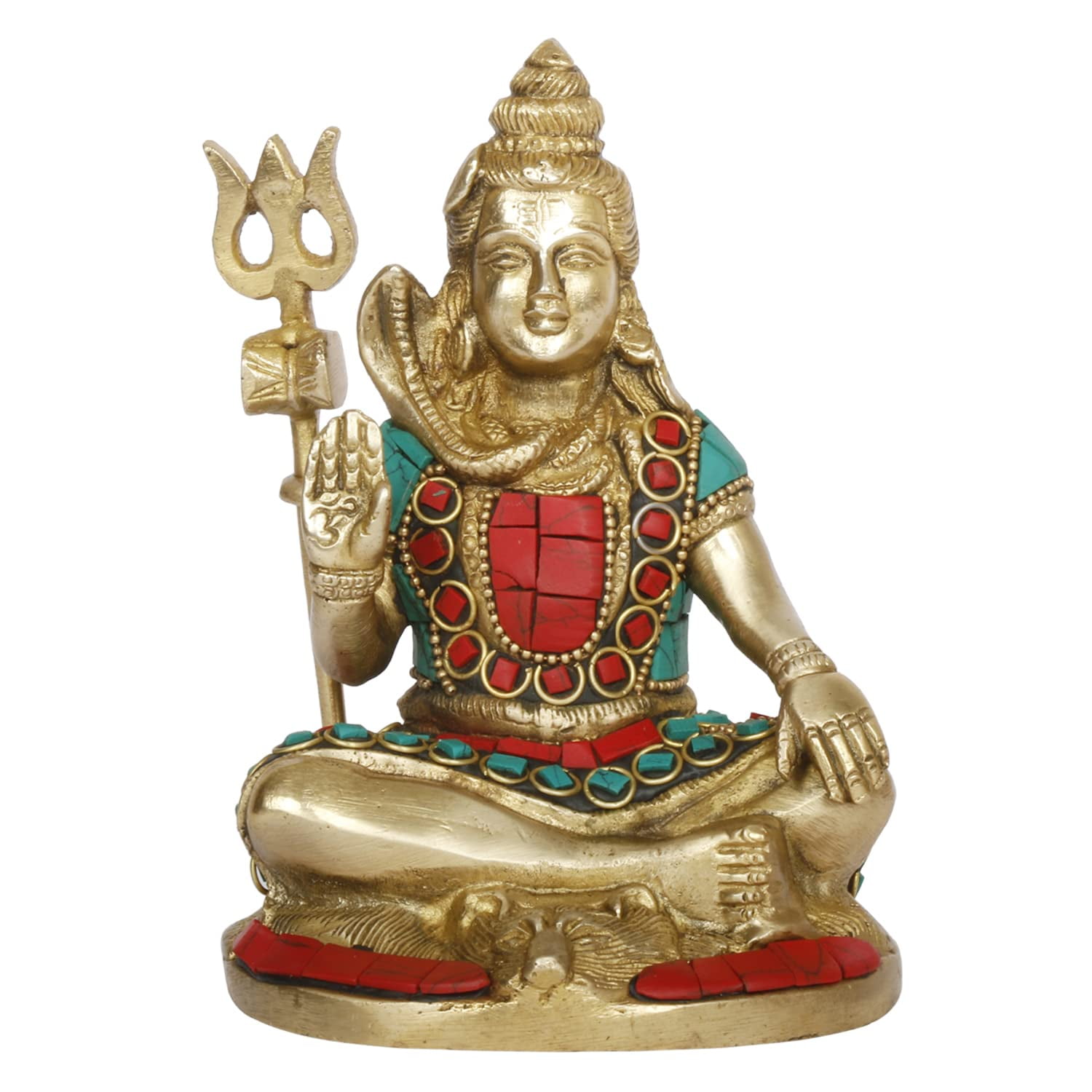 Brass World Shiva Brass with Inlay Idol Statue God Shiv Shankar Murti ...