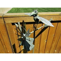 Large Kinetic Metal Brown Owl, Wind Spinner Garden Art & Yard Stake ...