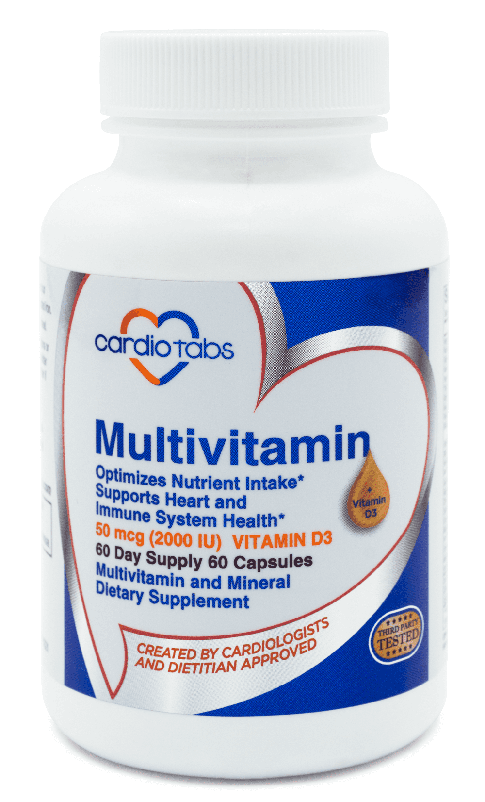 Cardiotabs Multivitamin - 60 Day Supply - Packed with Natural ...
