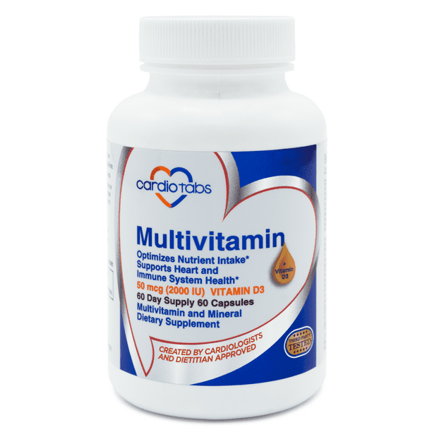 Cardiotabs Multivitamin - 60 Day Supply - Packed with Natural ...