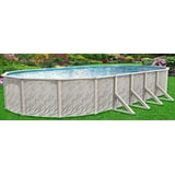 "Lake Effect Pools Meadows 15' x 30' x 52"" Big Steel Deep Frame Oval ...