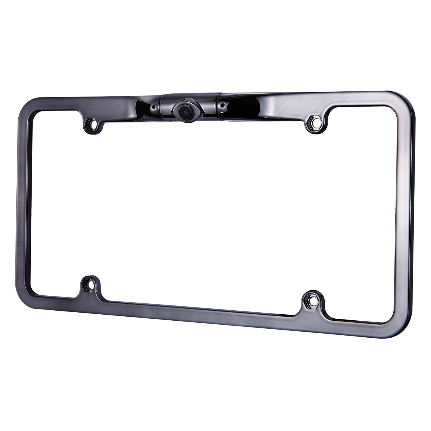 Black Chrome License Plate Frame with Camera - Walmart.com