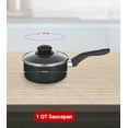 Mainstays 7-Piece Cookware Set Black with Teflon Non-Stick Construction ...