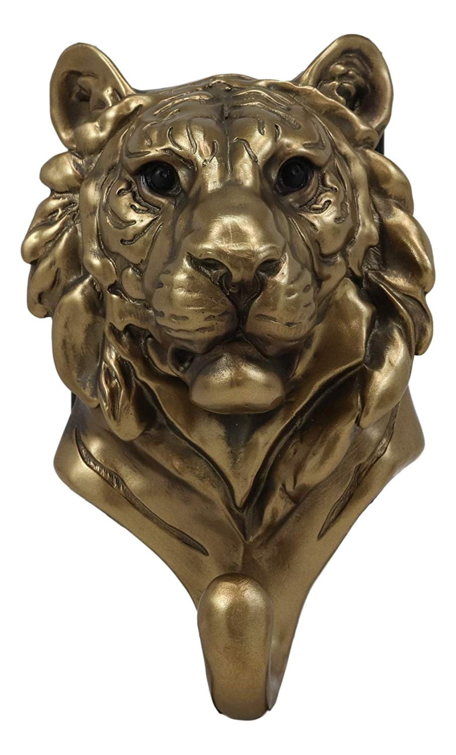 Bronzed Bengal Tiger Bust Wall Hook Hanger Forest Jungle Trophy ...