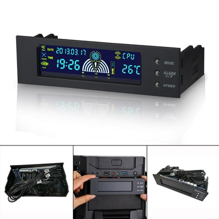 Computer Temperature Display Screen 5.25inch Hardware Secondary Screen ...