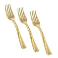 Disposable Plastic Mini Forks, Gold, 24 Pieces, by Way To Celebrate ...
