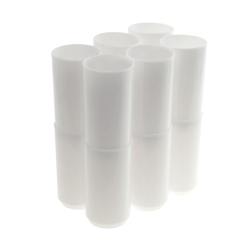 Plastic Mini Appetizer Dessert Cylinder Bowls, White, 3-Inch, 12-Piece ...